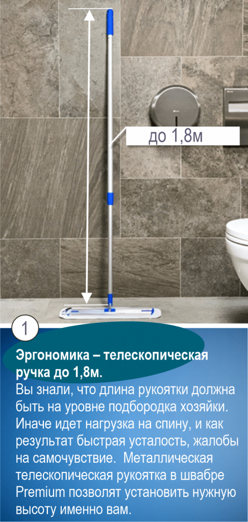 Телескопическая швабра Premium